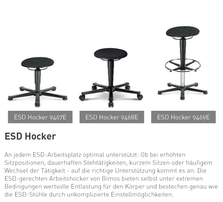 ESD-Stuehle – Werkzeuge und Werkstoffe für Elektronik, Elektrotechnik ...
